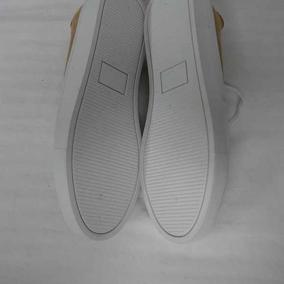 Mango | Shoes | Mng Mango Fashion Sneakers Gold Suede Leather Lace Up ...